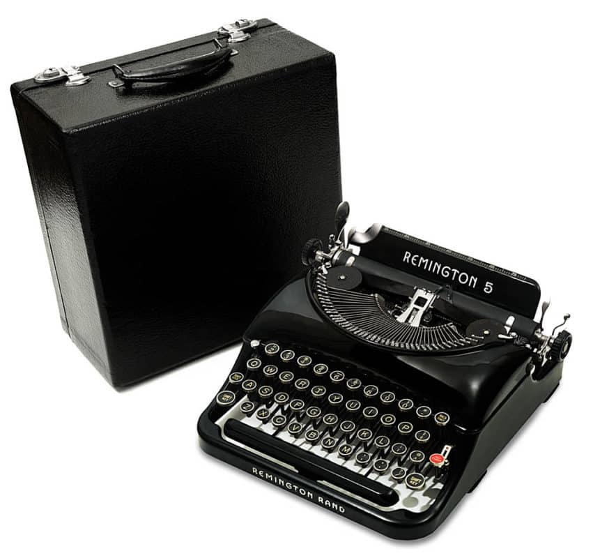 Remington Rand Model 5 Streamline Manual Typewriter Glossy-Black 1935 ...
