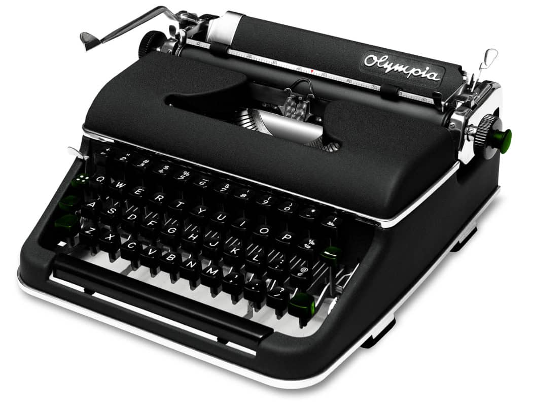 Olympia SM2 Manual Typewriter Black 1951 Vintage #1446 Professionally ...