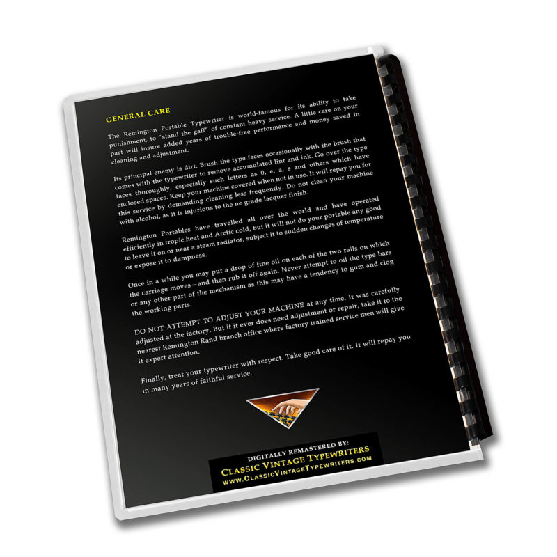 Remington Model 5 Streamline Typewriter (1931 – 1945) Operating ...