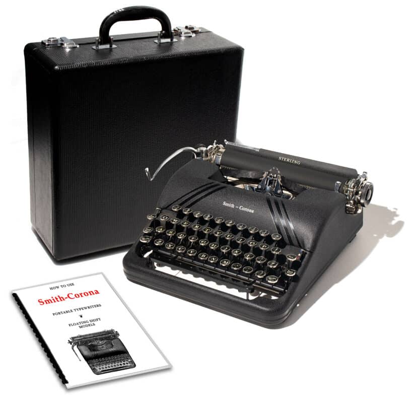 Smith-Corona Sterling Manual Typewriter Black 1946 Floating Shift ...