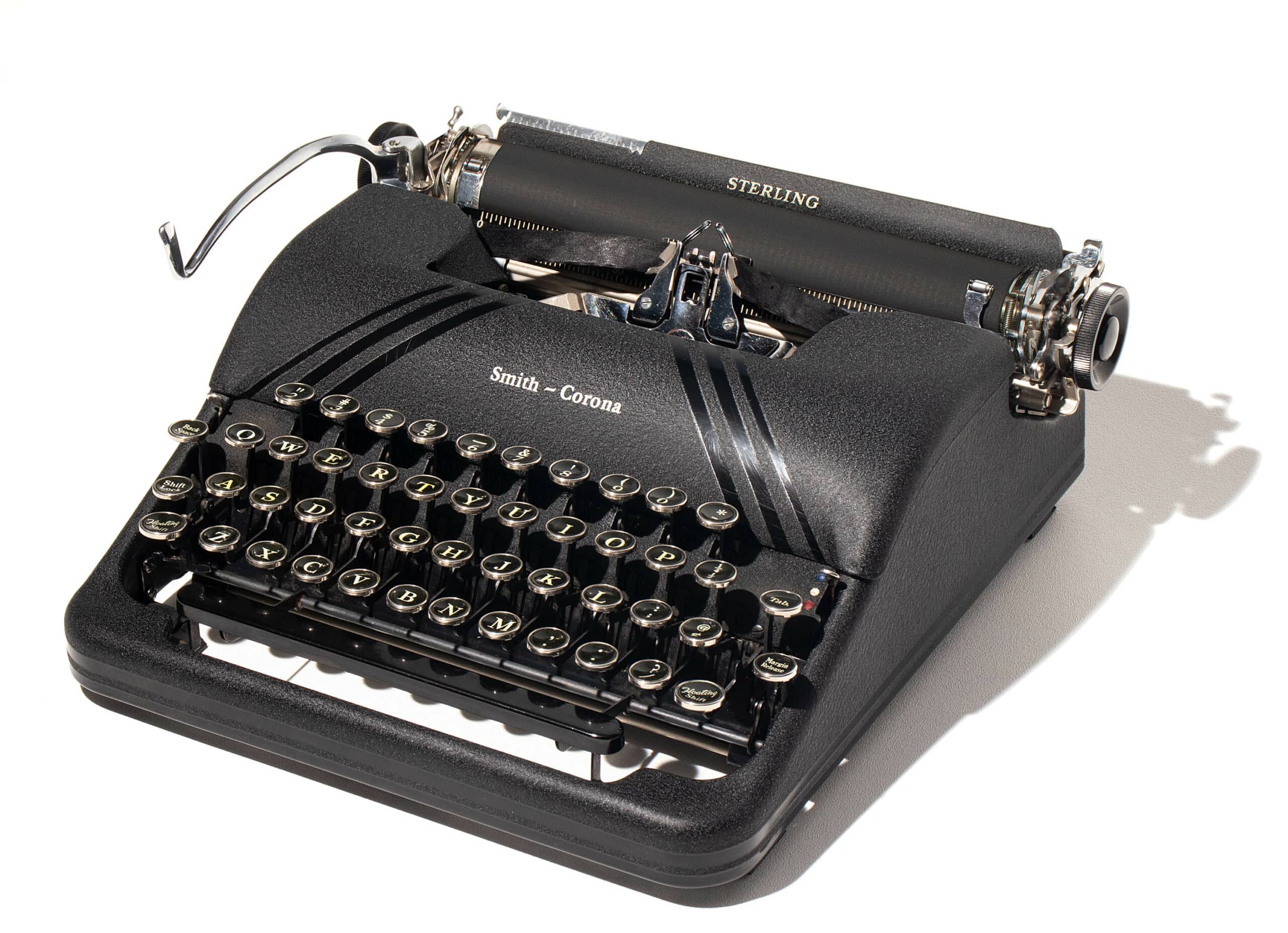 Smith-Corona Sterling Manual Typewriter Black 1946 Floating Shift ...