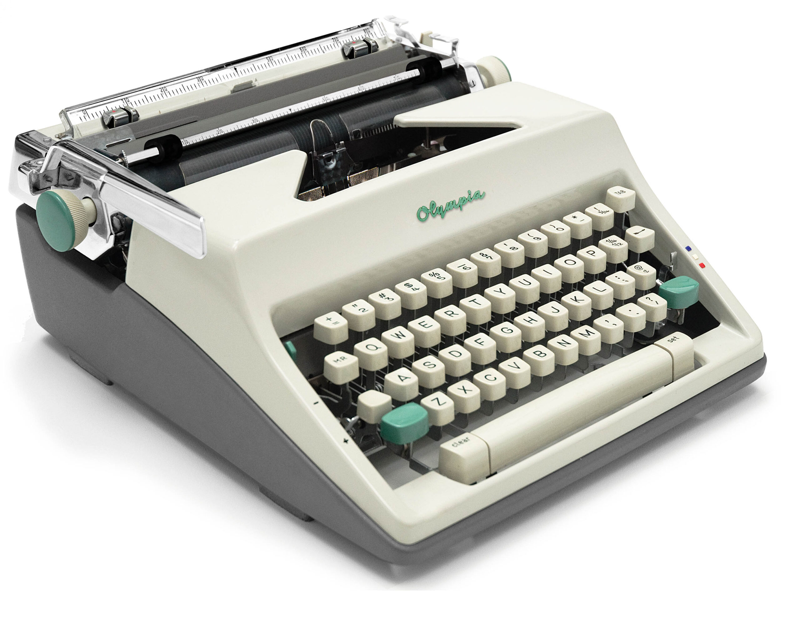 Olympia SM9 De Luxe Typewriter White 1964 #1479 Vintage Professionally ...