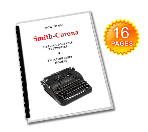 Smith-Corona Sterling Typewriter (1939 – 1947) Operating Instructions ...