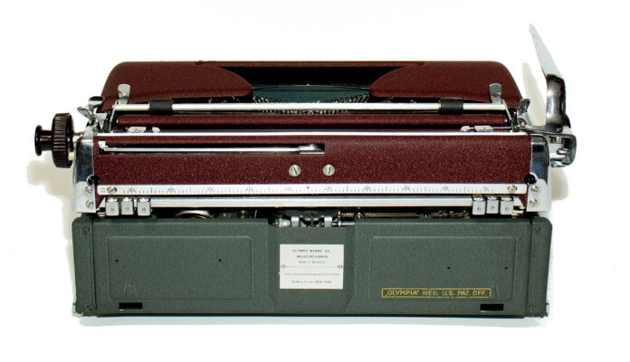 SOLD! Burgundy/Green 1957 Olympia SM3 De Luxe Typewriter, New Platen ...